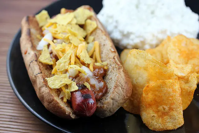 Chili Corn Chip Hot Dogs Recipe