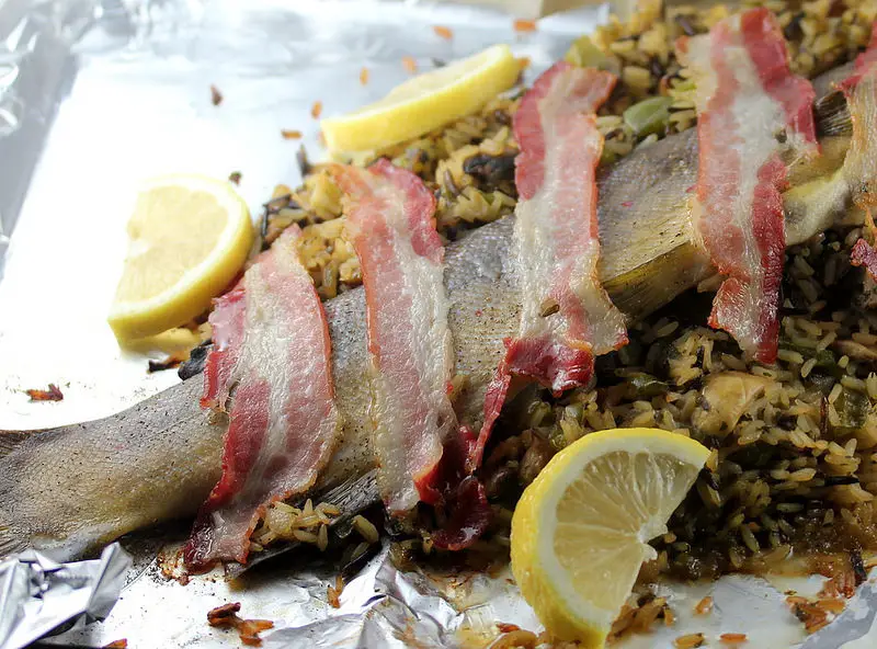 Long Grain and Wild Rice Stuffed Trout - Cully's Kitchen