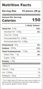 Chester's Flamin' Hot Fries Nutrition Facts - Cully's Kitchen