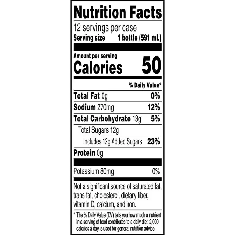Gatorade G Series Nutrition Facts - Cully's Kitchen