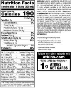 Atkins Shakes Nutrition Facts - Cully's Kitchen