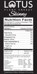 Lotus Energy Drink Nutrition Facts - Cully's Kitchen