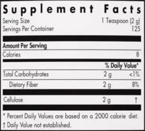 Powdered Cellulose Nutrition Facts - Cully's Kitchen